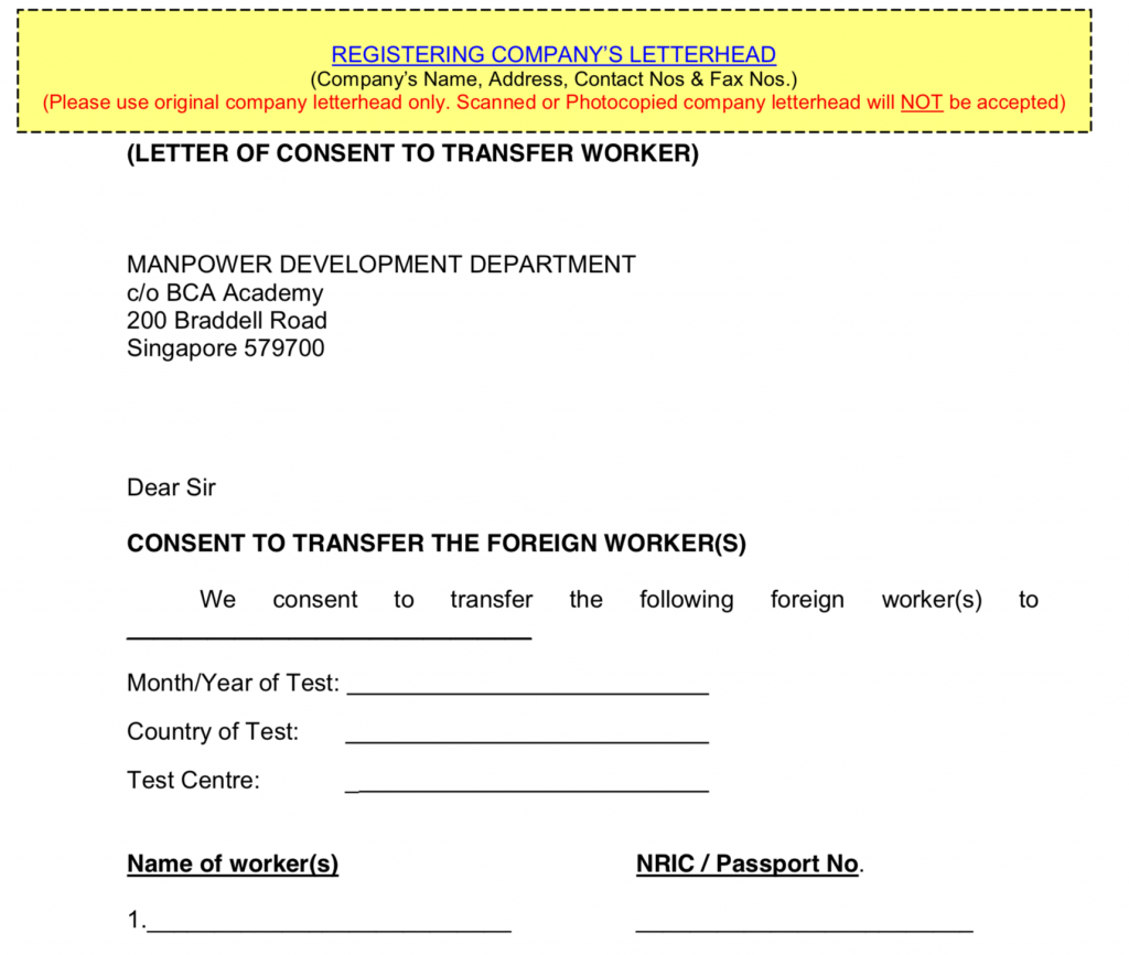 Transfer Letter - Htet Oo International Pte Ltd